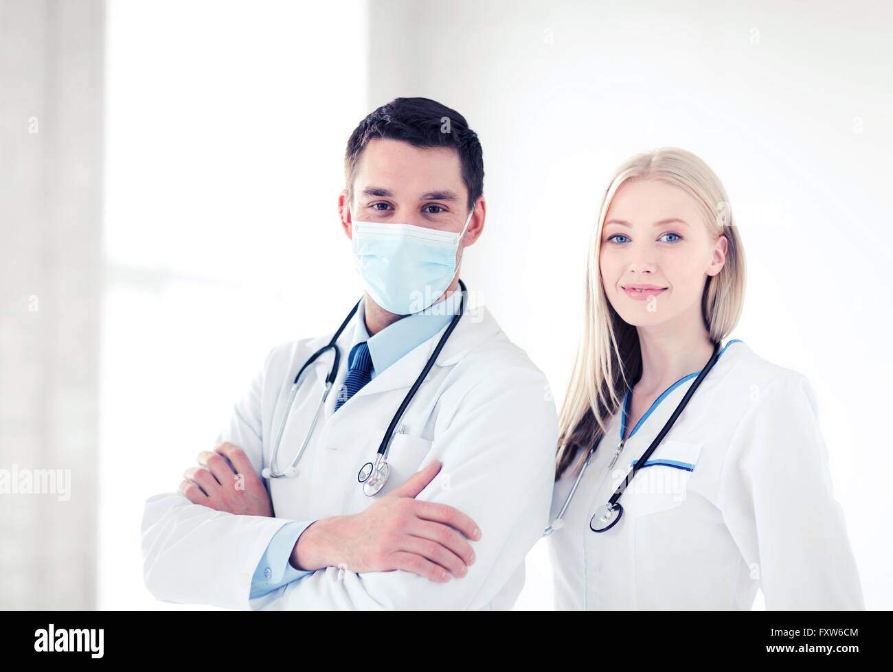 two young attractive doctors Stock Photo - Alamy