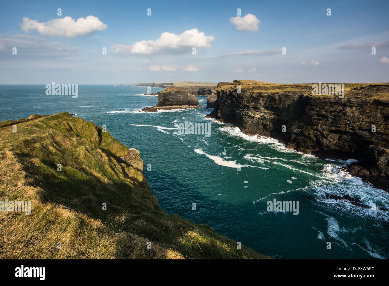 Cliffs of Kilkee in County Clare along the Wild Atlantic Way on the ...