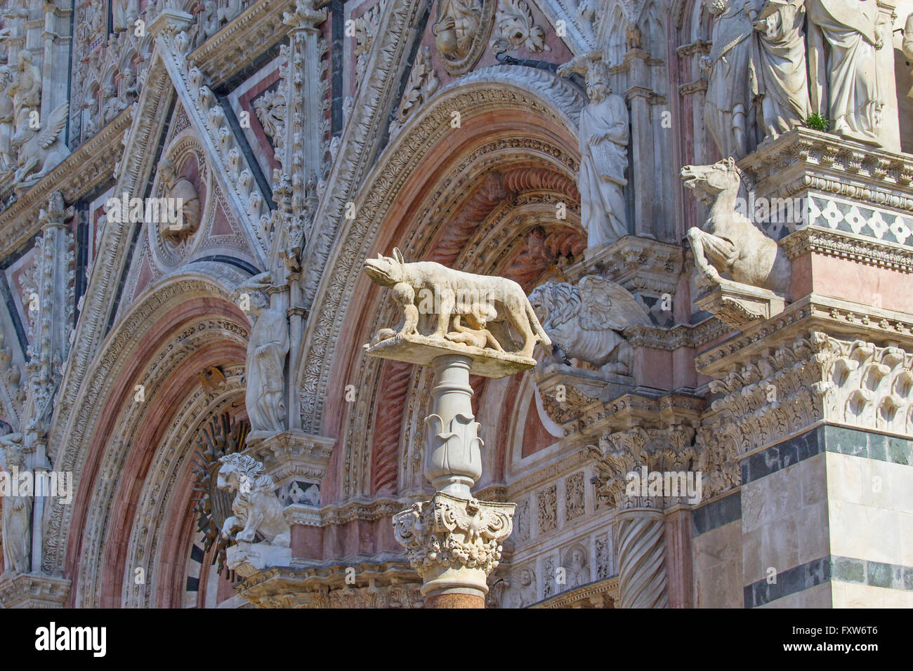 Gothic Cathedral of Siena Stock Photo - Alamy