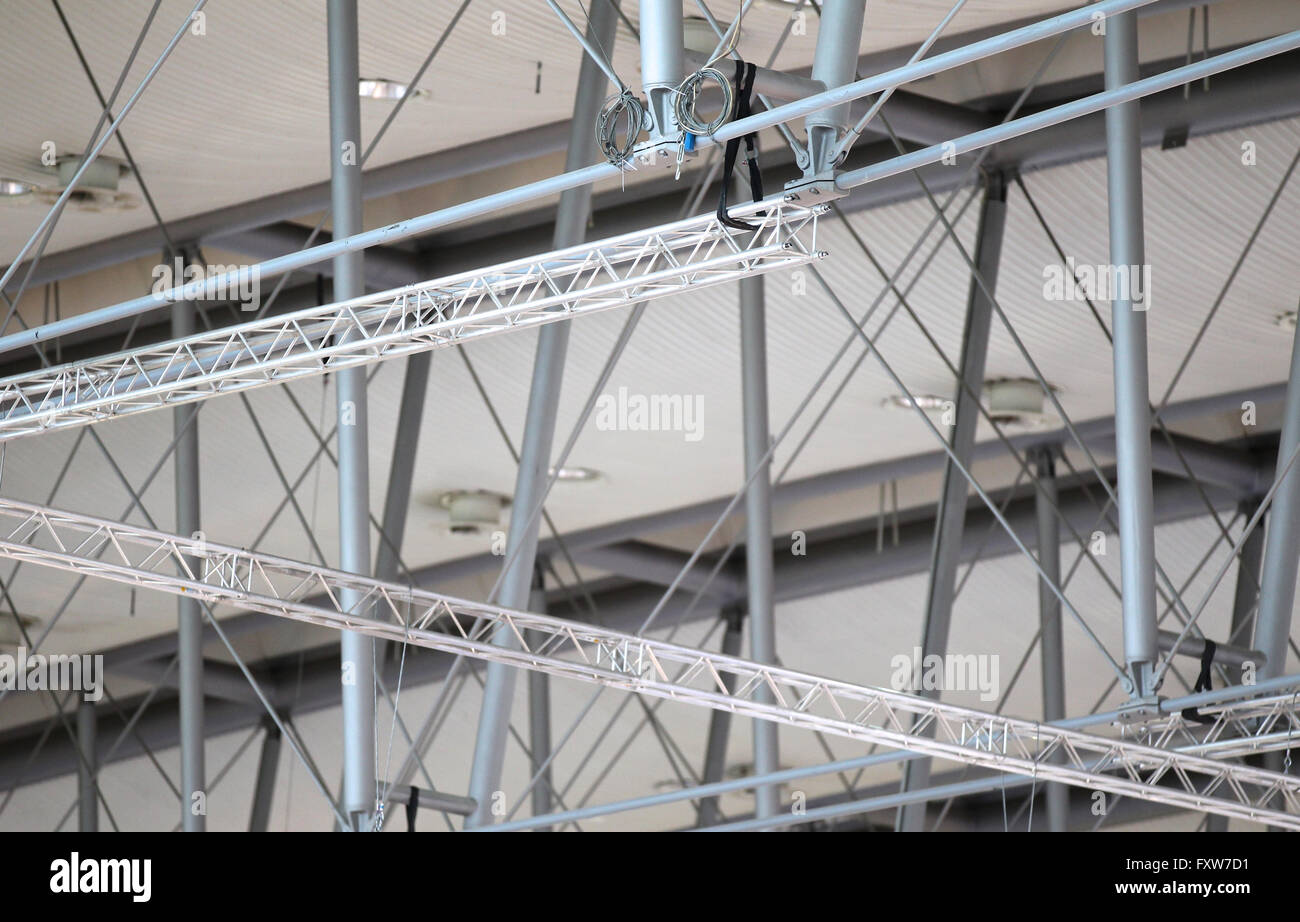 elements of the building structure under the roof of the building Stock ...