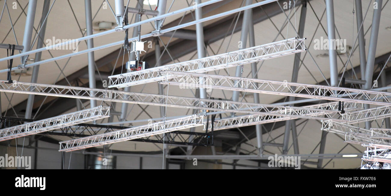 elements of the building structure under the roof of the building Stock ...