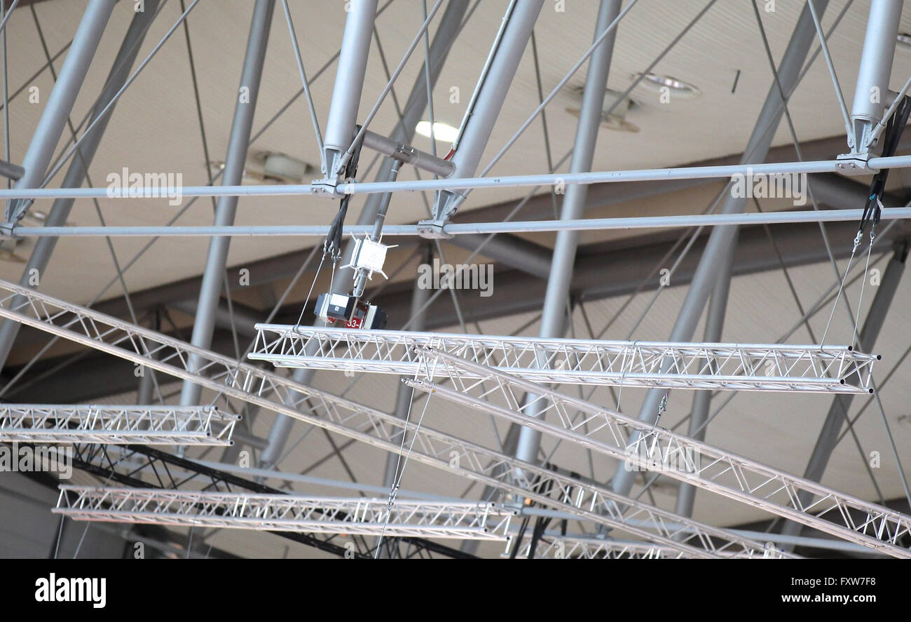 elements of the building structure under the roof of the building Stock ...