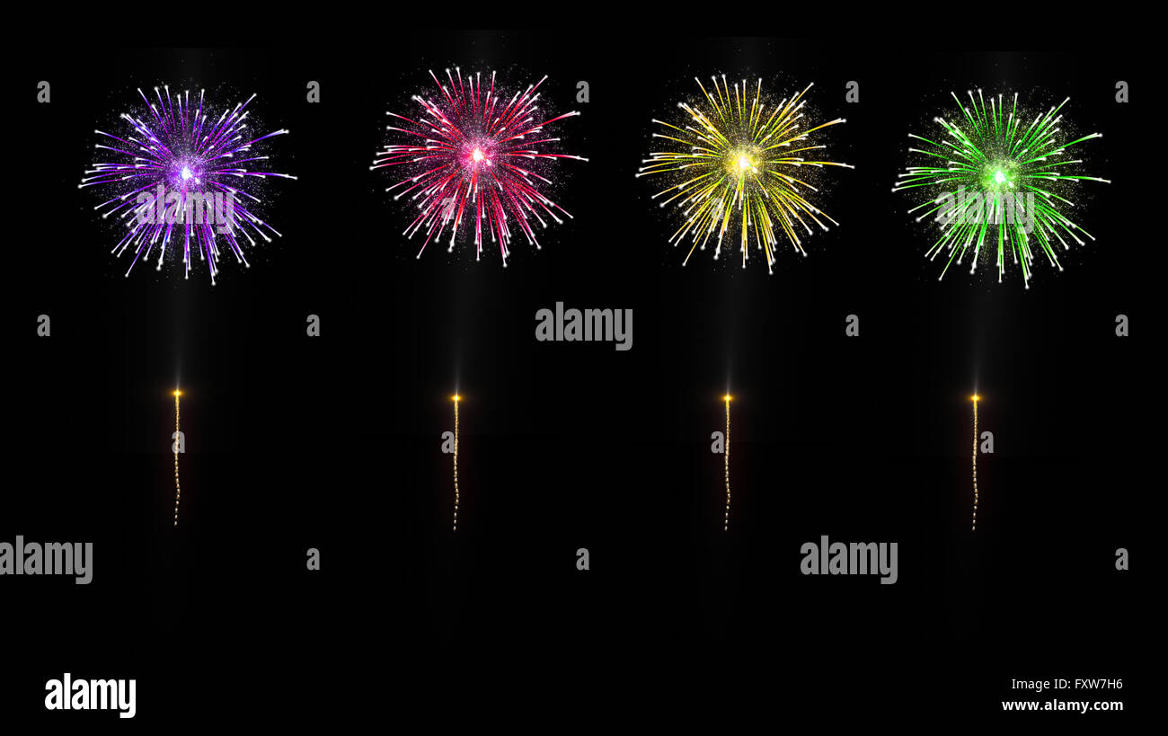 celebration day with colored fireworks Stock Photo - Alamy