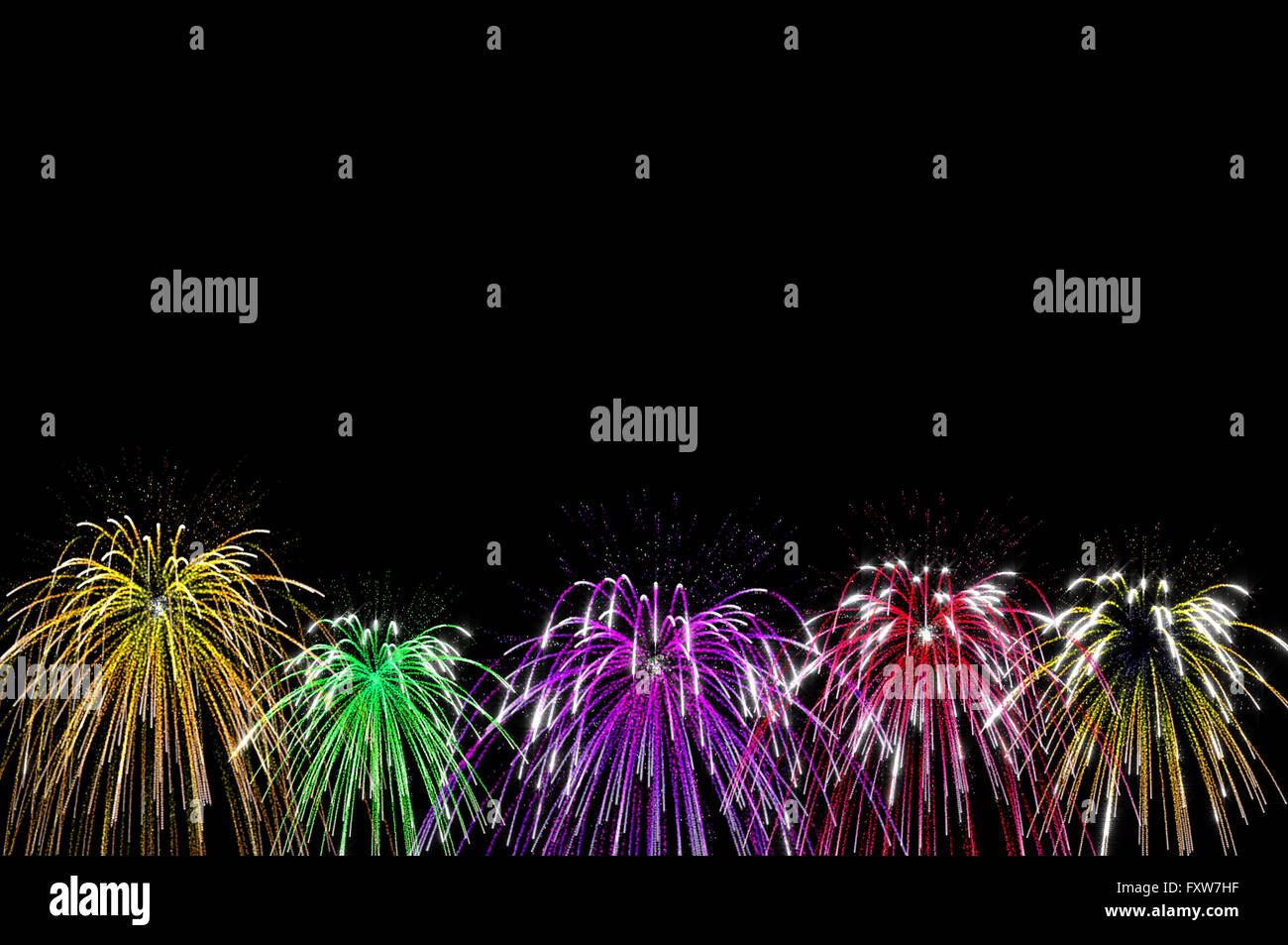 fireworks background card Stock Photo - Alamy