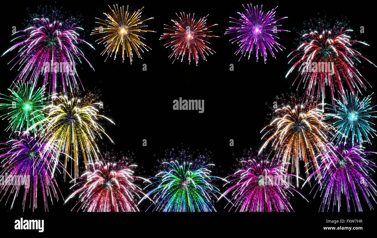 fireworks explosion with sparks background Stock Photo - Alamy