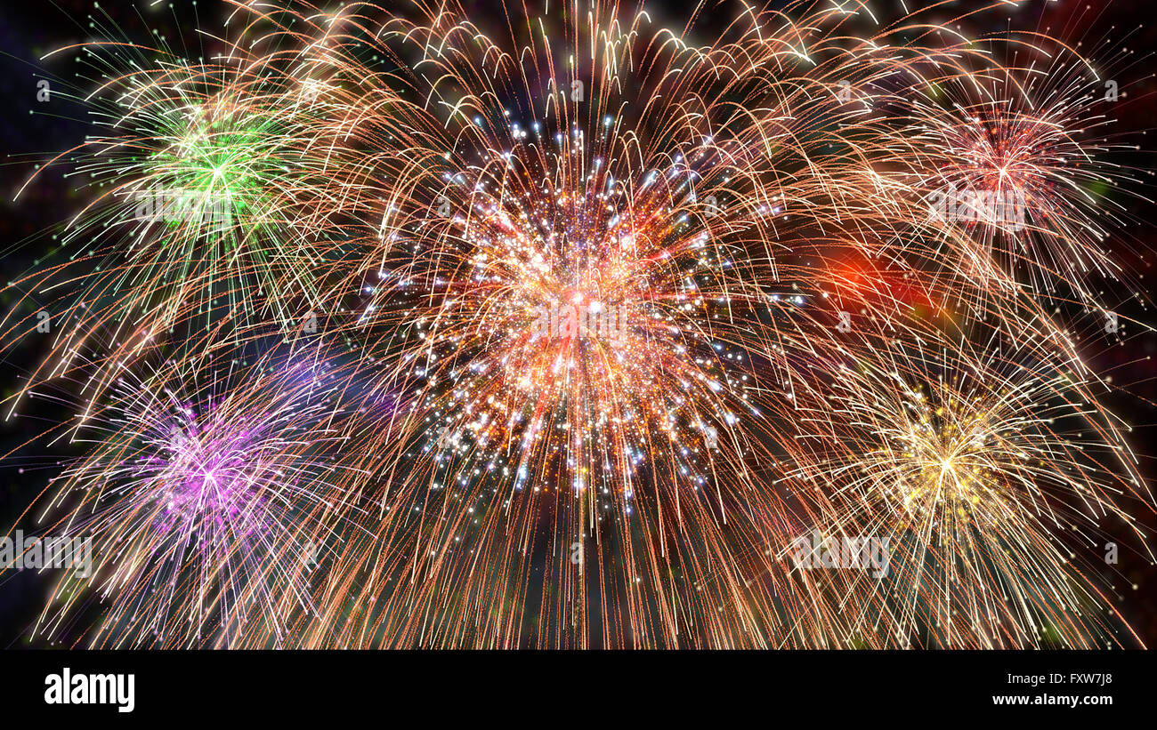 fireworks pyrotechnics shooting Stock Photo - Alamy