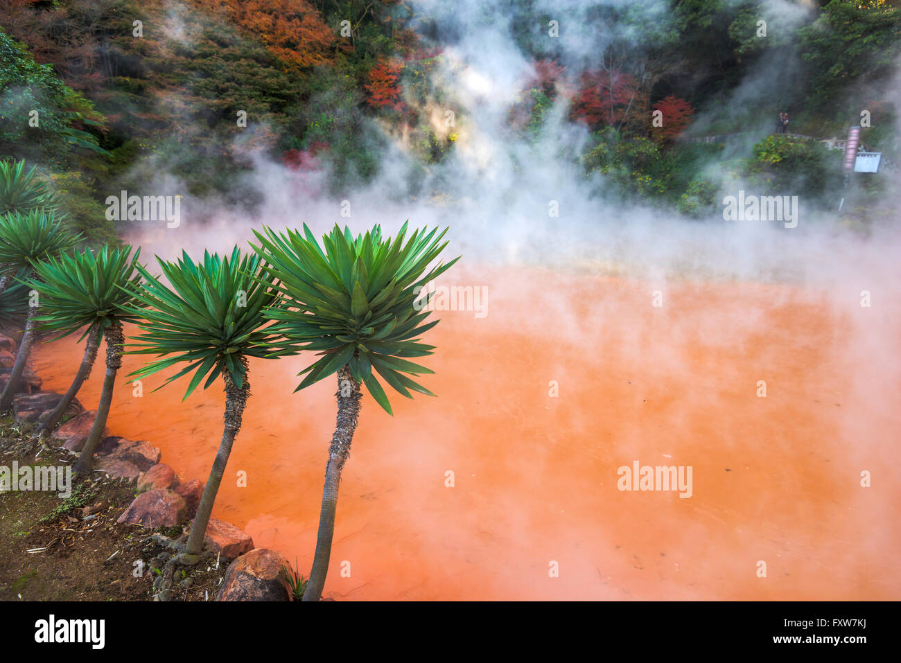Beppu, Japan at the Blood "Hell" Hot Spring Stock Photo - Alamy