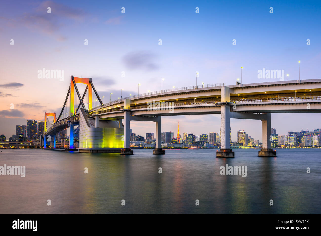 Tokyo, Japan at Rainbow Bridge Stock Photo - Alamy