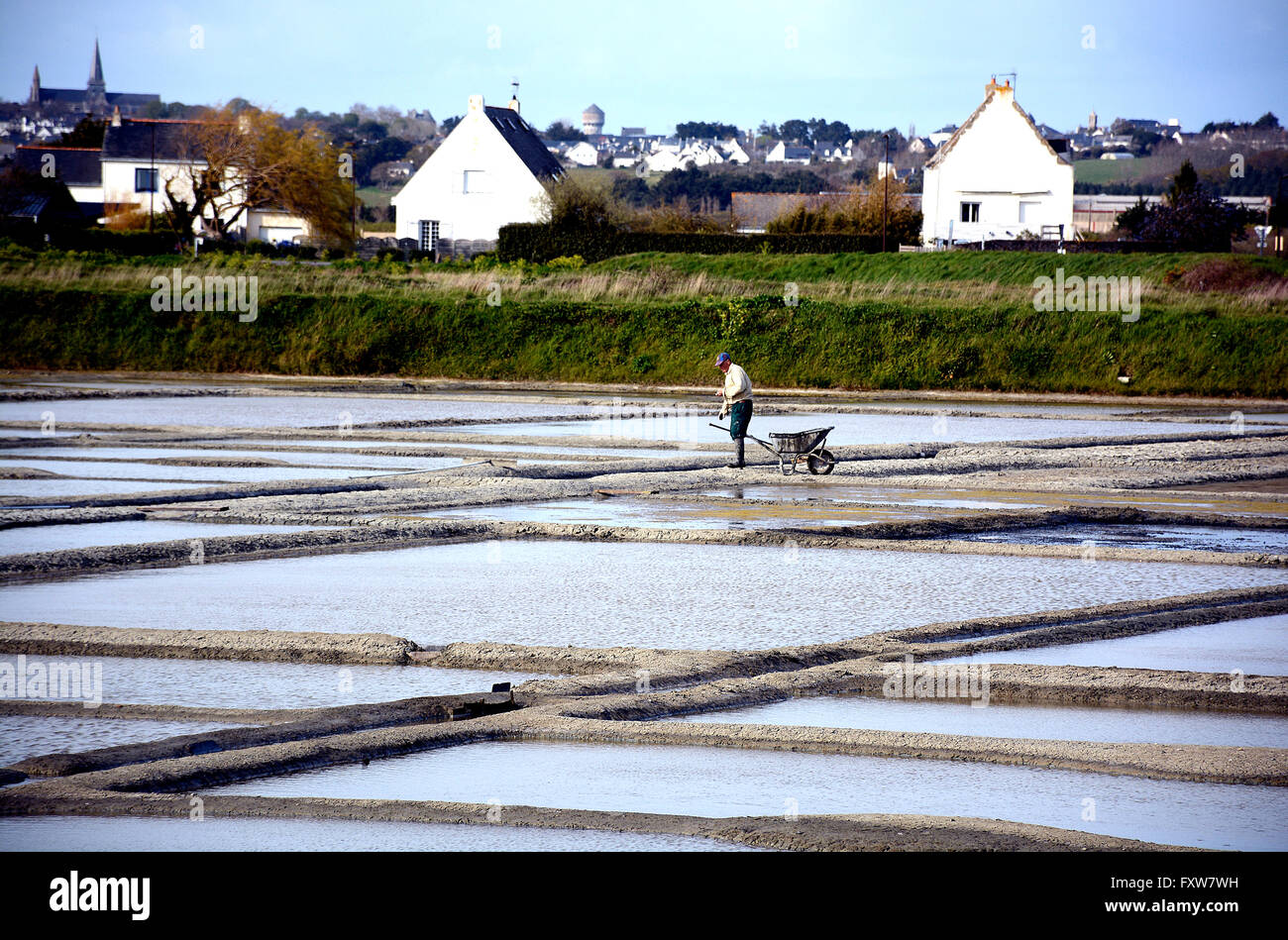 salt marsh Guerande Loire Atlantique Bretagne France Stock Photo - Alamy