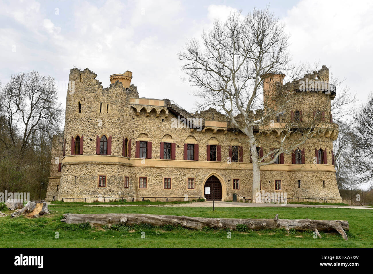 John's Castle, Januv hrad, ruin, Lednice-Valtice Area, Lednice Stock ...