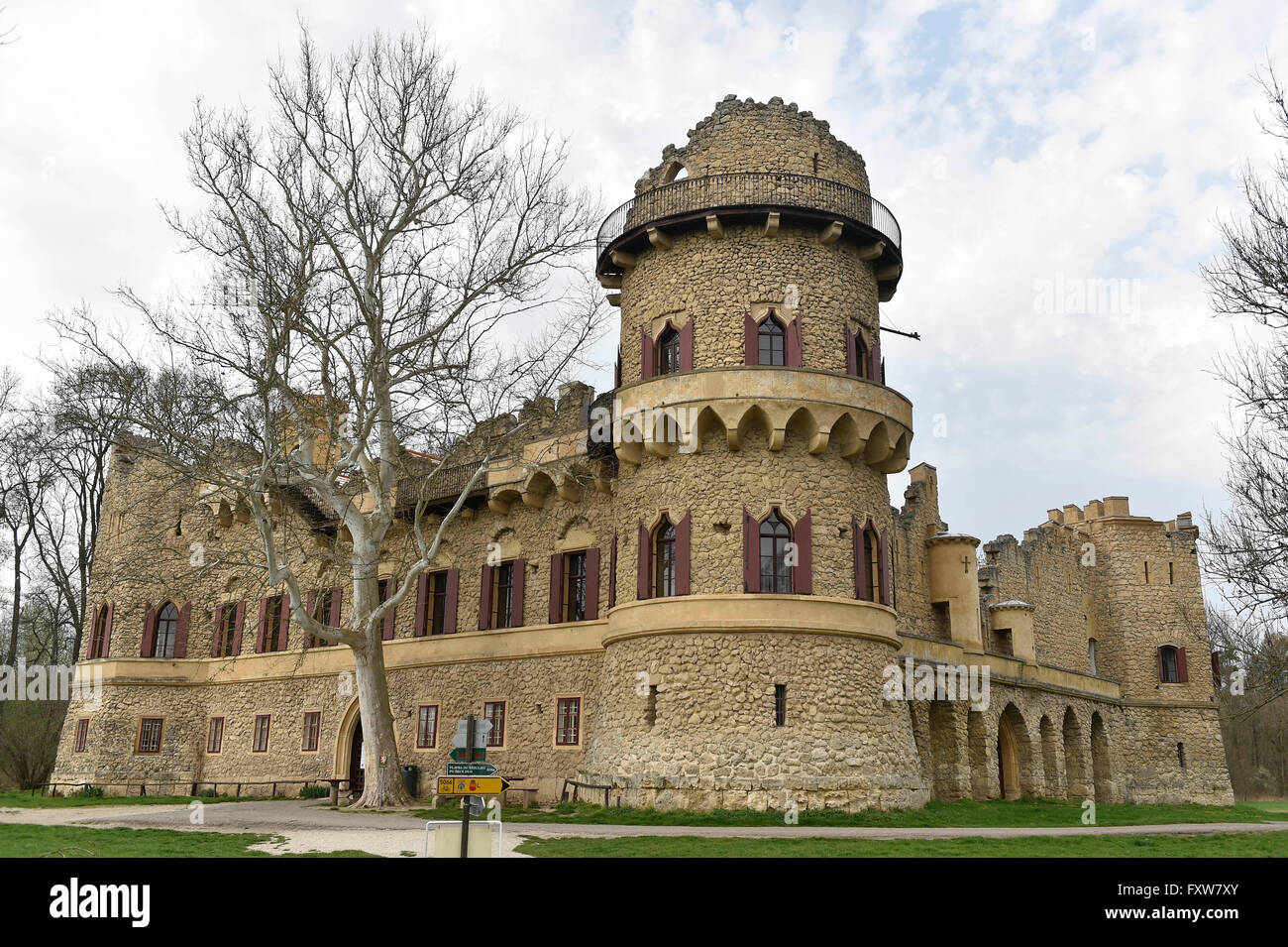 John's Castle, Januv hrad, ruin, Lednice-Valtice Area, Lednice Stock ...
