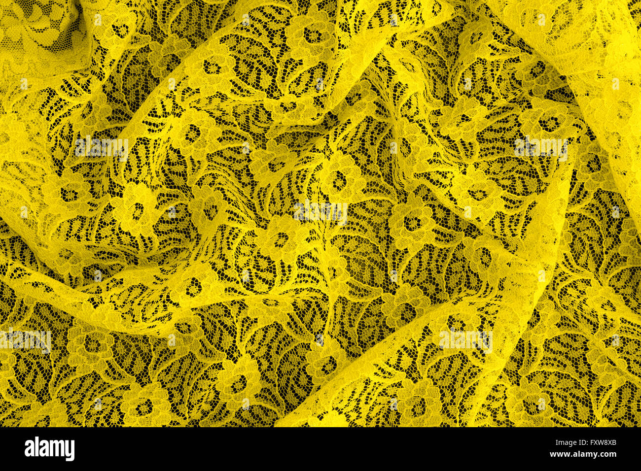 Yellow lace background. Close up Stock Photo - Alamy