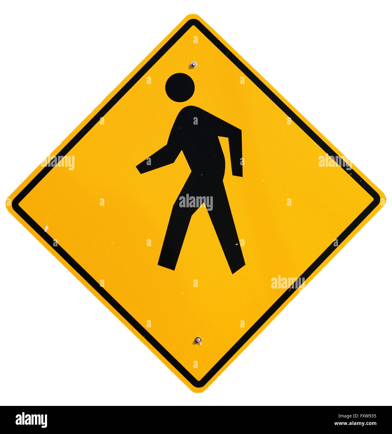 Isolated on white series of typical US road signs Stock Photo - Alamy