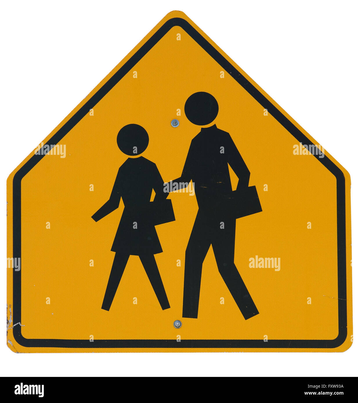 Isolated on white series of typical US road signs Stock Photo - Alamy