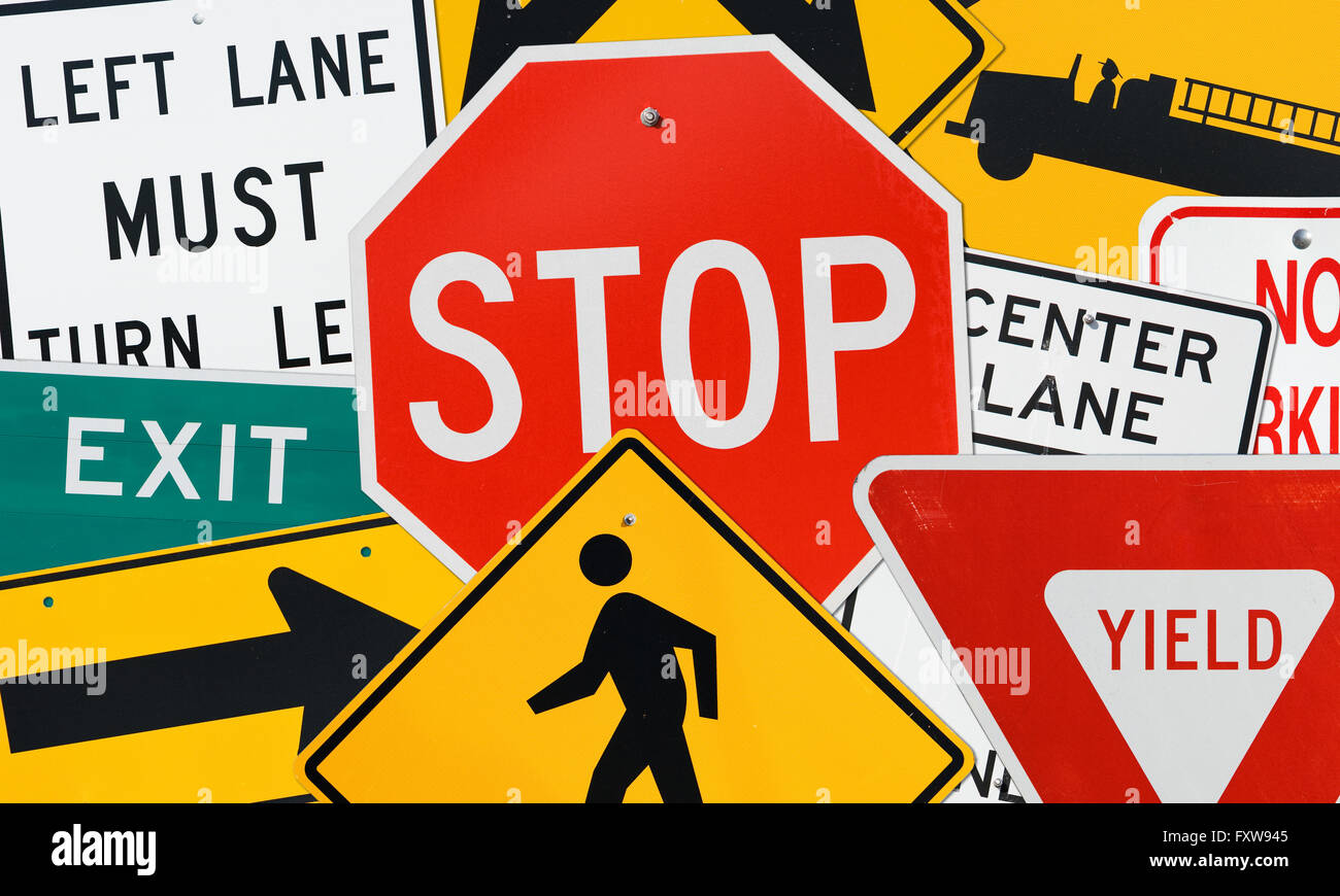 Traffic signs isolated hi-res stock photography and images - Alamy