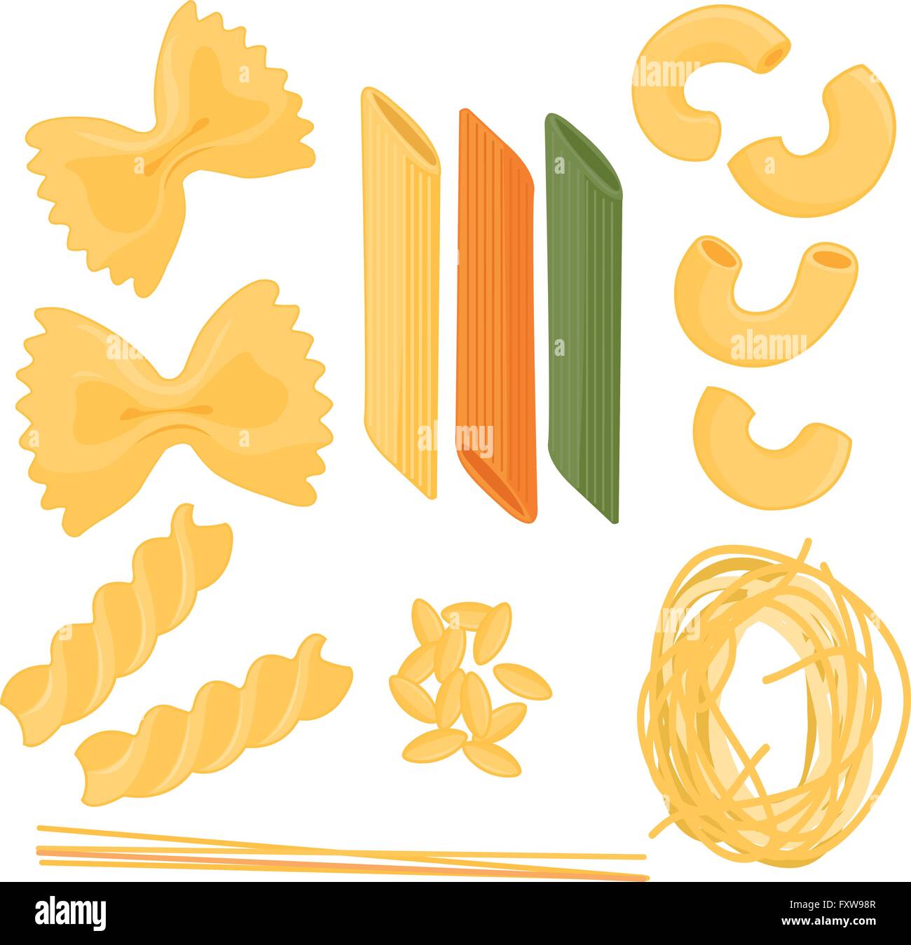 Elbow pasta vector hi-res stock photography and images - Alamy