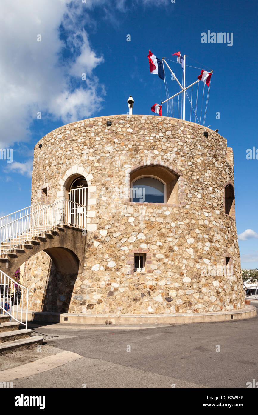 Harbour master’s tower, the Capitainerie, Saint Tropez, France Stock ...