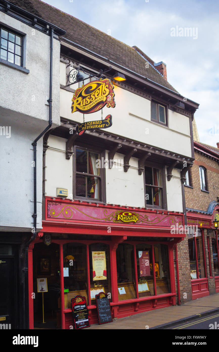 Old, historical architecture in York, North Yorkshire, England, UK ...