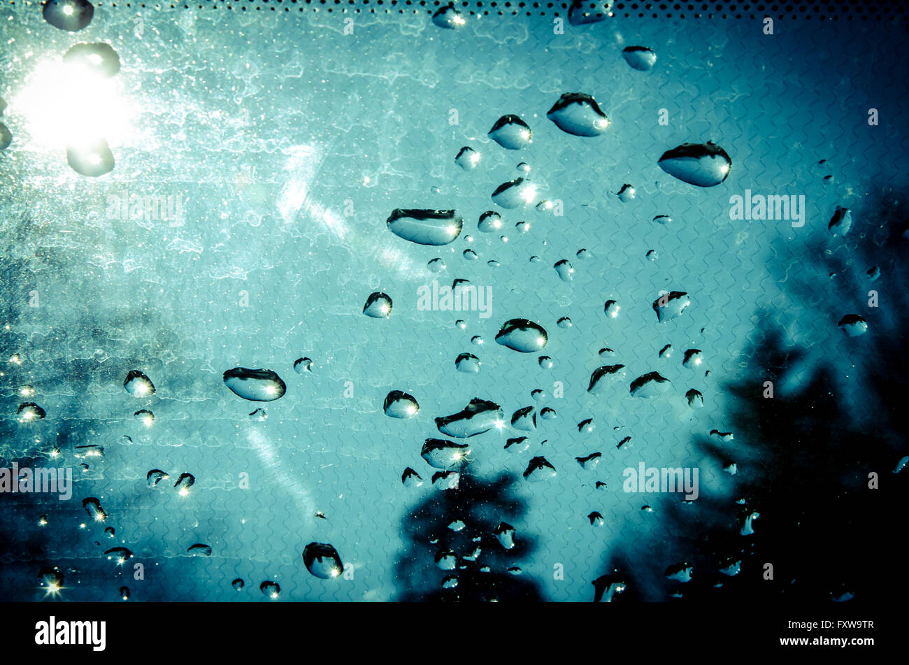 water drops in the car window Stock Photo - Alamy