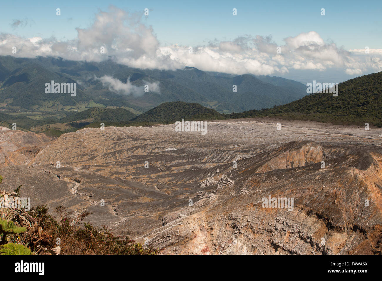 Lava path on Poás Volcano Stock Photo - Alamy