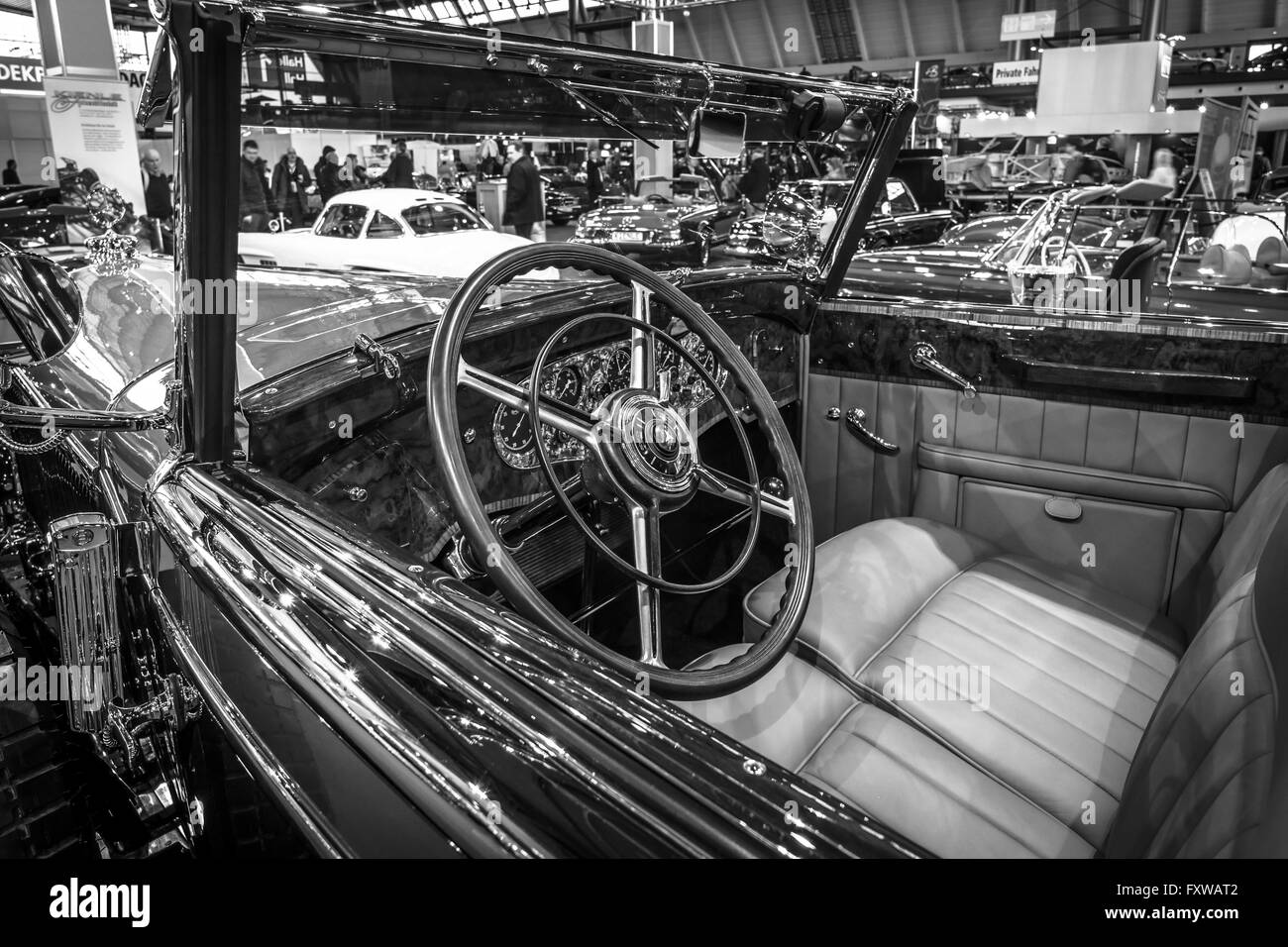 Cabin of full-size luxury car Mercedes-Benz 770K Cabriolet D (W07 ...