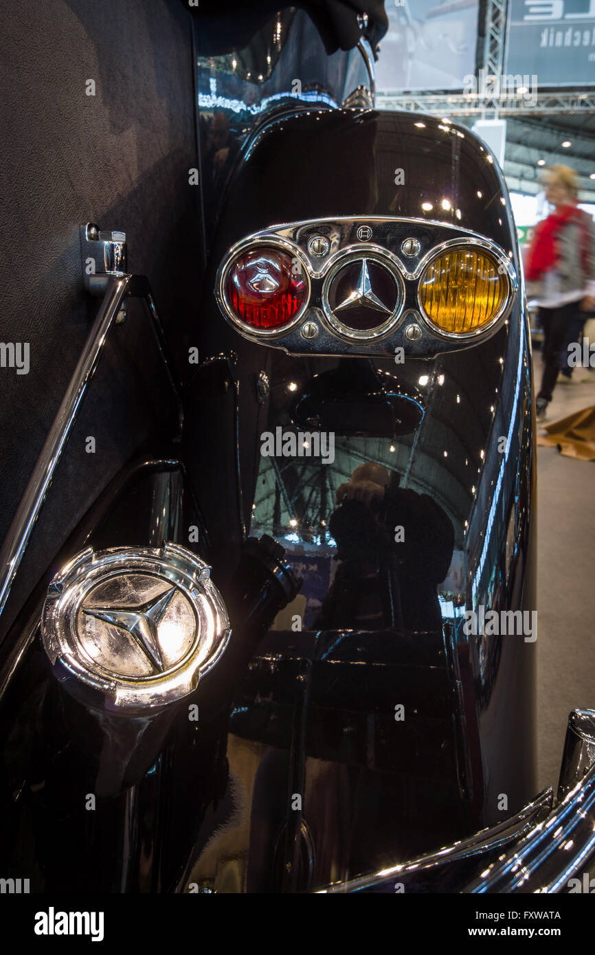The rear brake lights of full-size luxury car Mercedes-Benz 770K ...