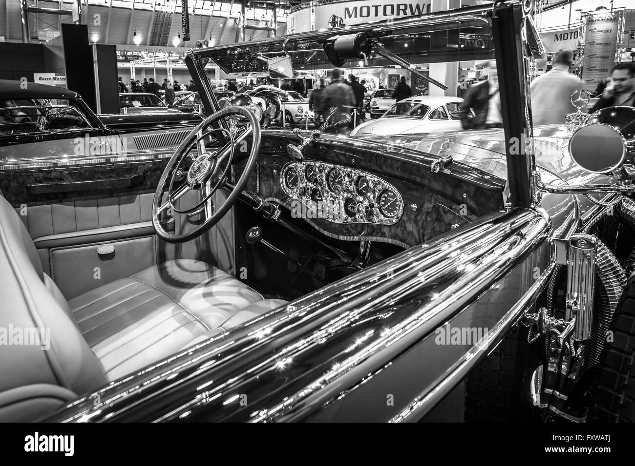 Cabin of full-size luxury car Mercedes-Benz 770K Cabriolet D (W07 ...