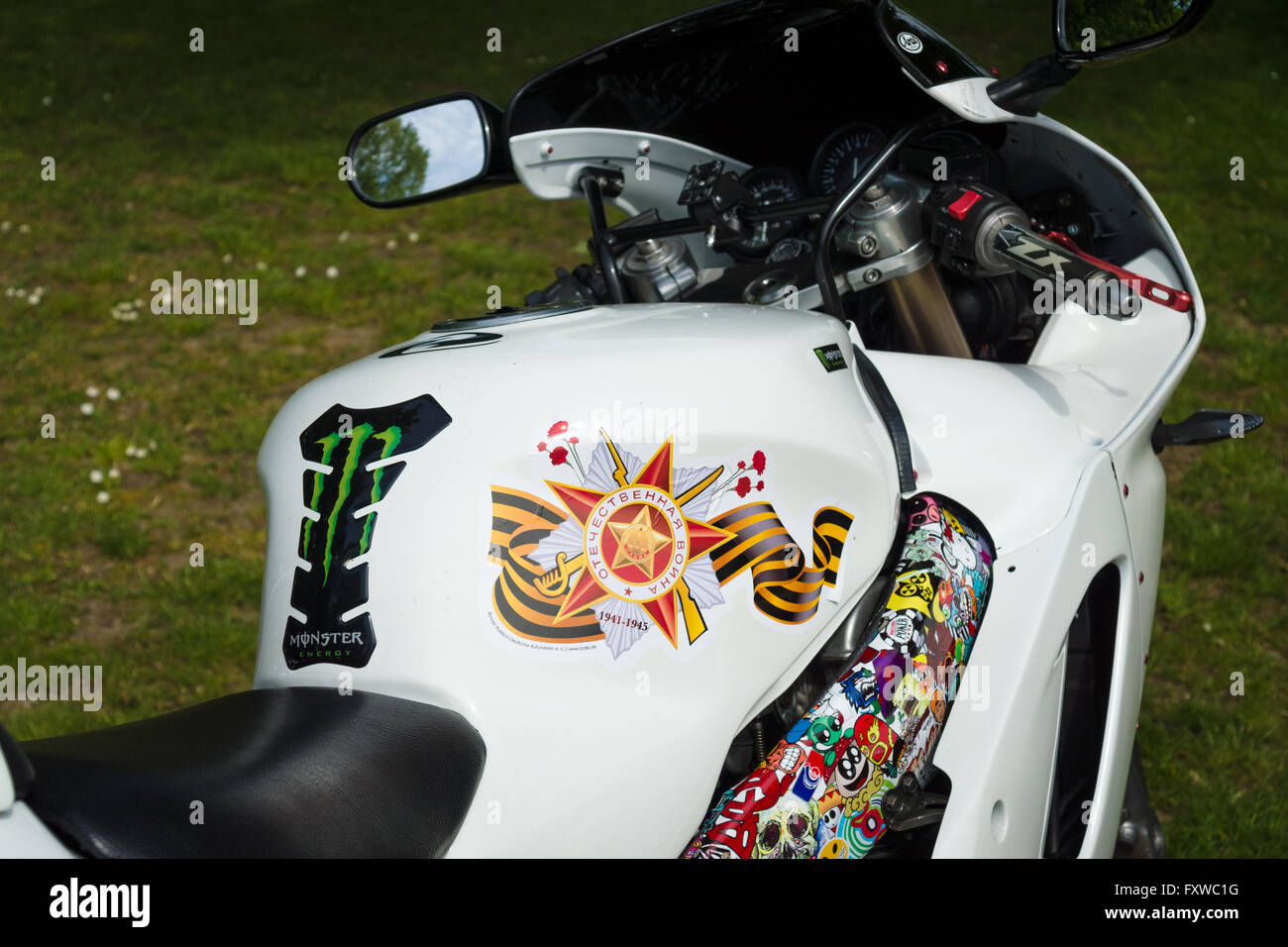 BERLIN - MAY 09, 2015: Victory Day. Bikers Moscow motor club "Night ...