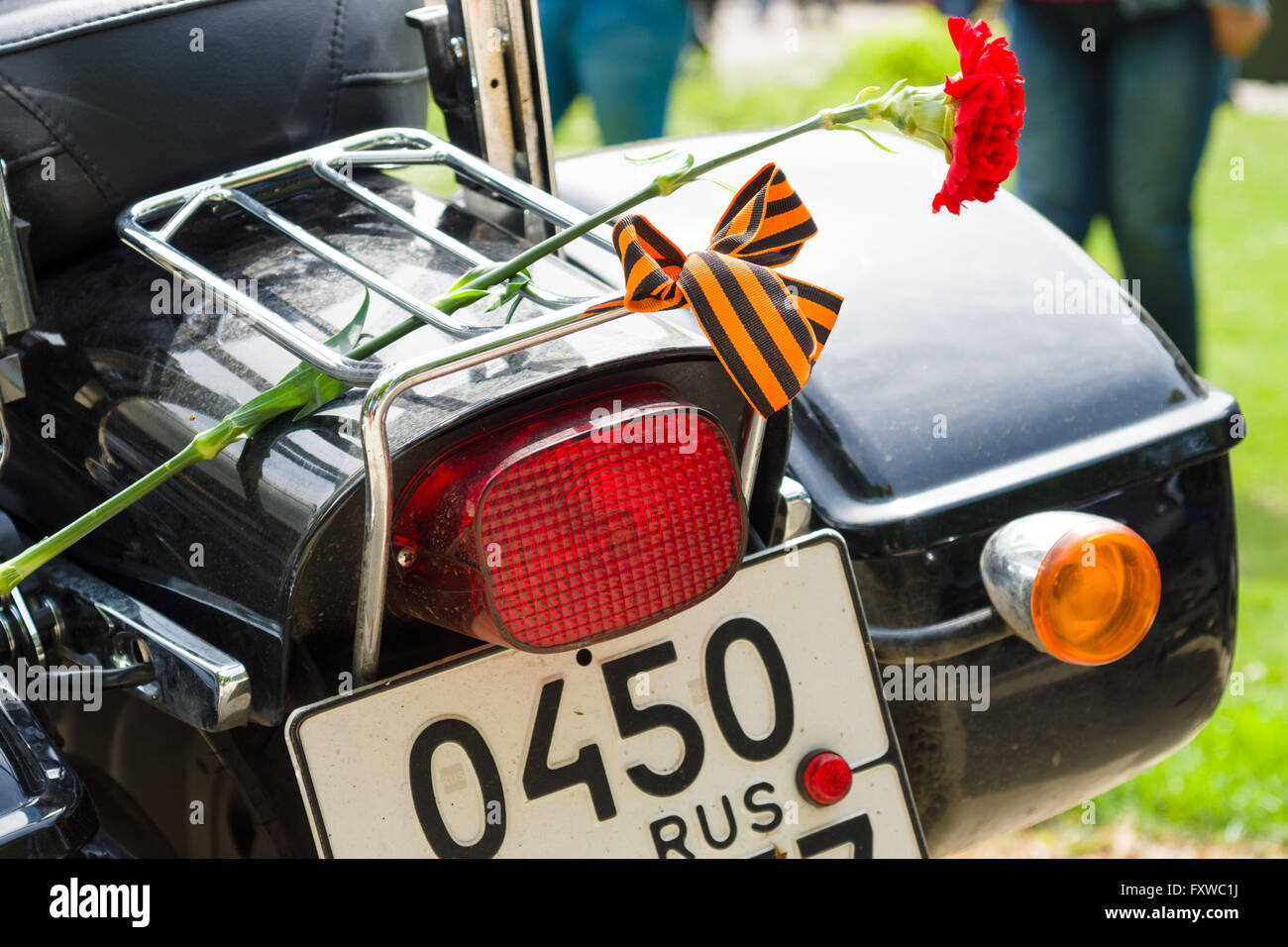 BERLIN - MAY 09, 2015: Victory Day. Bikers Moscow motor club "Night ...
