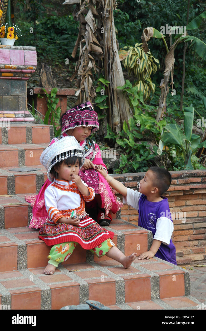 Thai children with typical dresses - Thailand Stock Photo - Alamy