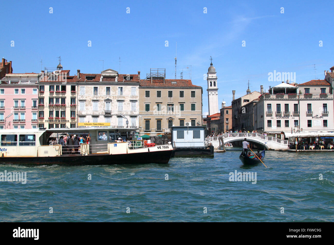 WATERFRONT & LEANING TOWER VENICE VENEZIA ITALY 01 August 2014 Stock ...
