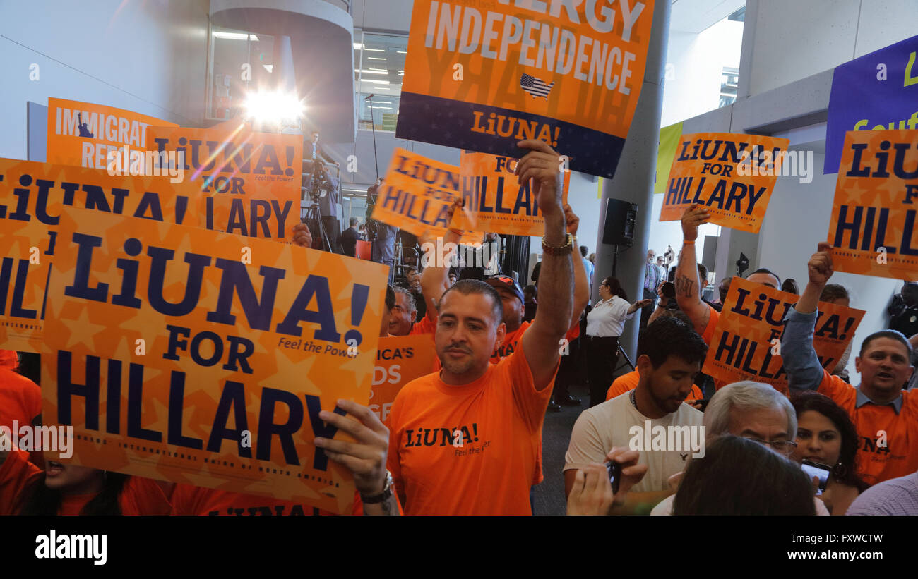 Union Workers for Hillary Clinton at SW College Los Angeles, April 16 ...