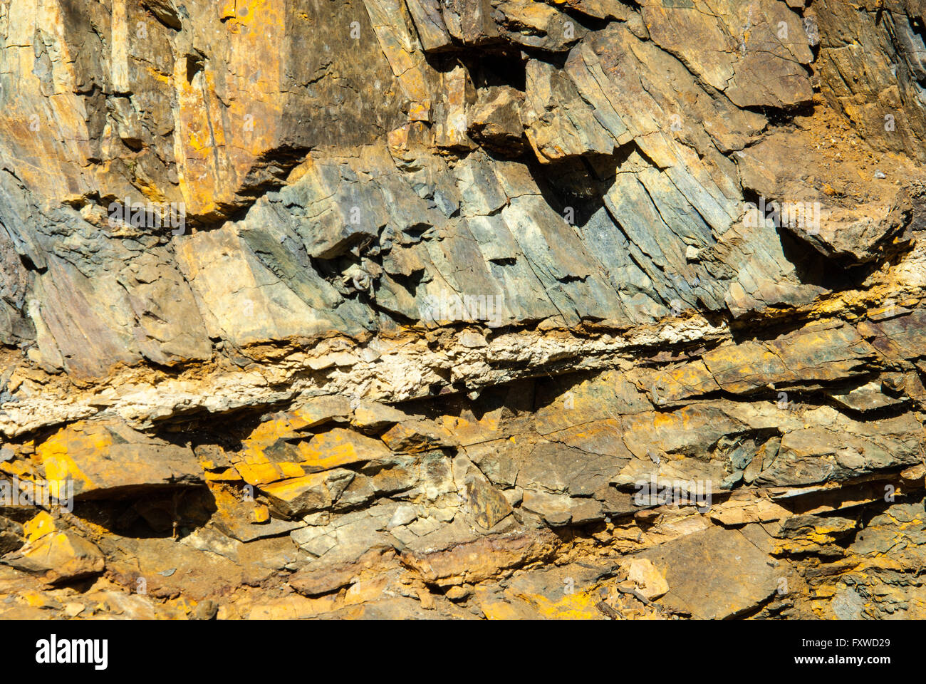 Details of rock layers in the quarry at Borg in Düdinghausen Hagen ...