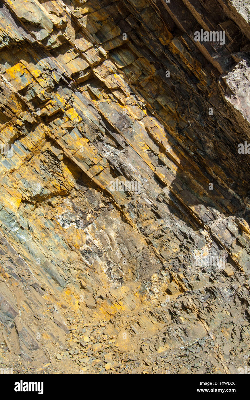 Details of rock layers in the quarry at Borg in Düdinghausen Hagen ...