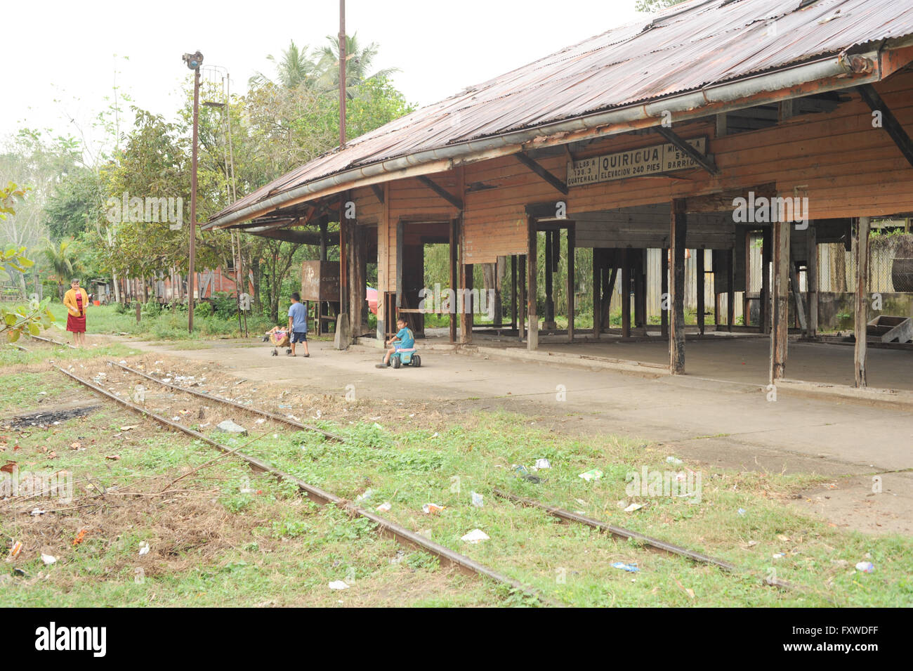 Abandoned train wagon at Quirigua on Guatemala Stock Photo - Alamy