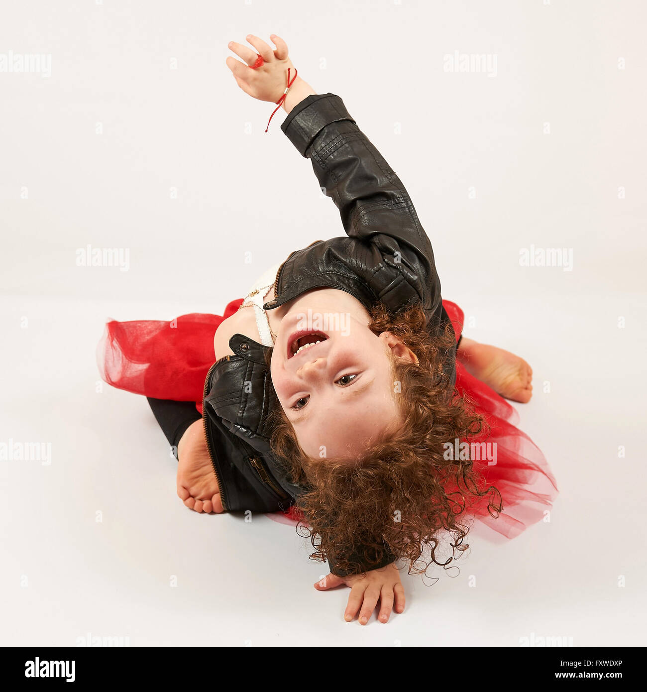 Little girl view from above Stock Photo - Alamy