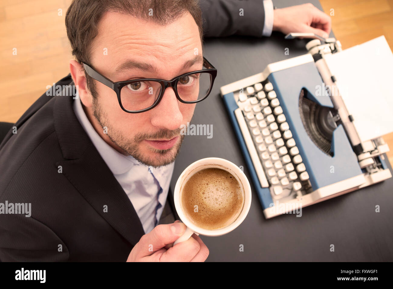 Writer at his desk Stock Photo - Alamy