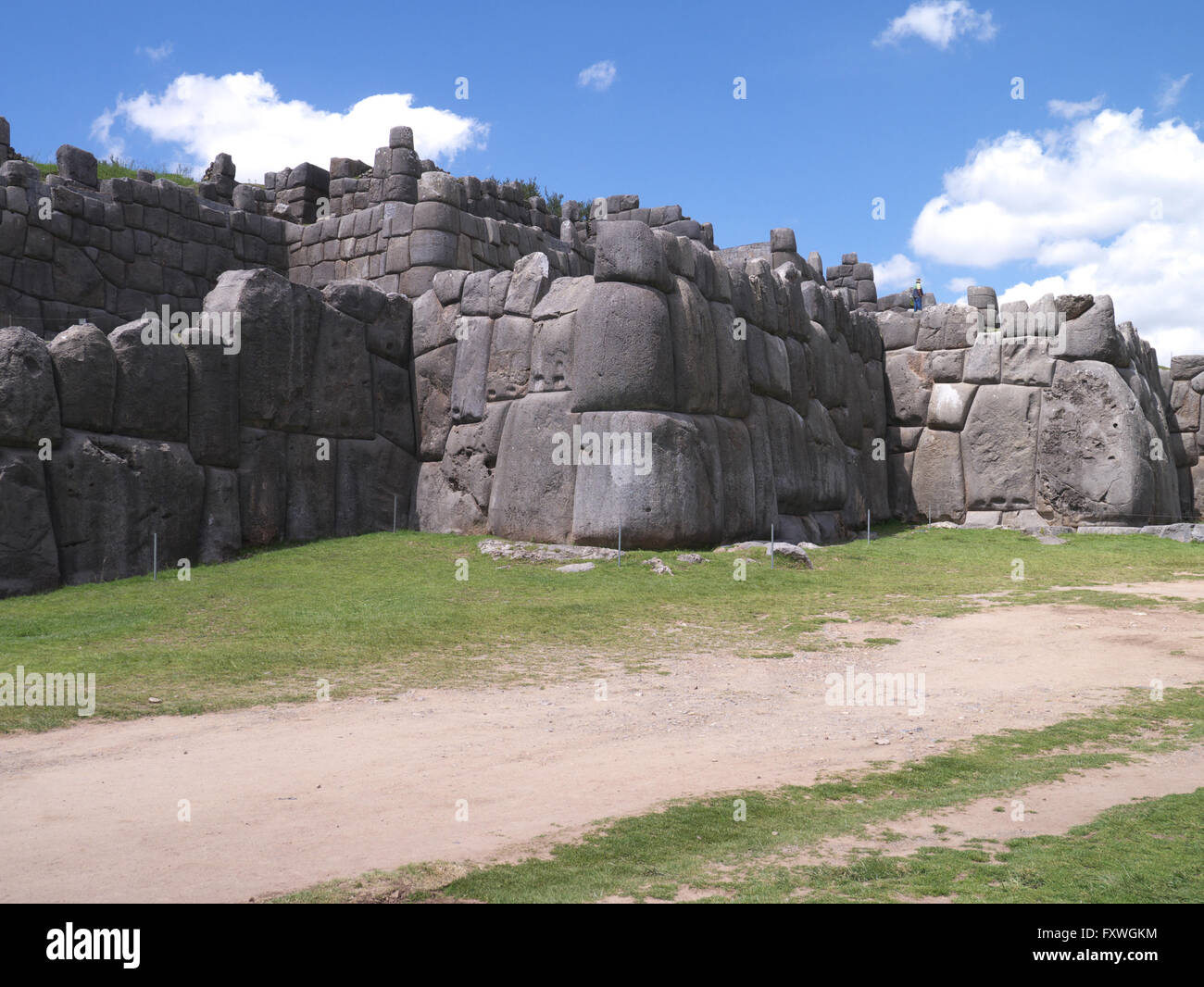 Sacsayhuaman fortress which are Inca ruins Stock Photo - Alamy