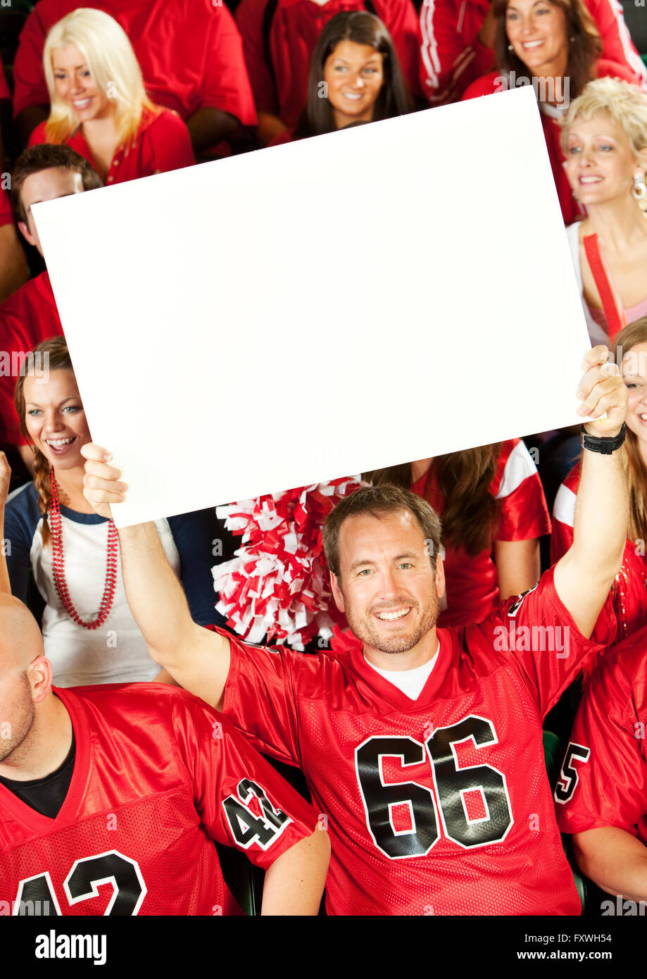 Multi-ethnic crowd of American football fans in a stadium, cheering ...