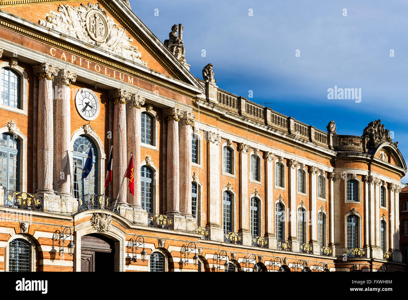 Europe. France. Midi-Pyrenees. Toulouse. The famous Capitole place ...