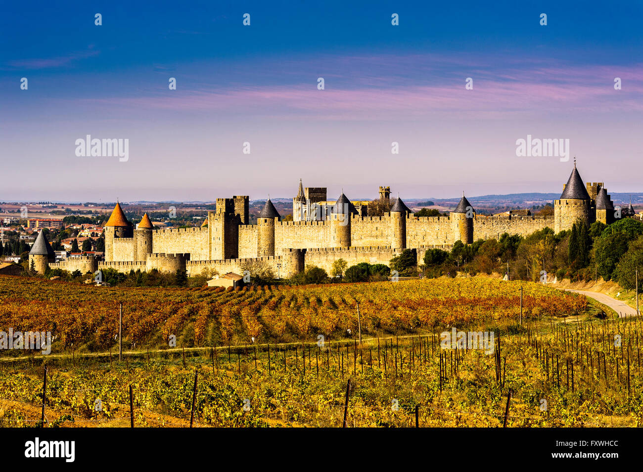 Europe. France. Languedoc-Roussillon. Aude. Carcassonne. La Cite. The ...