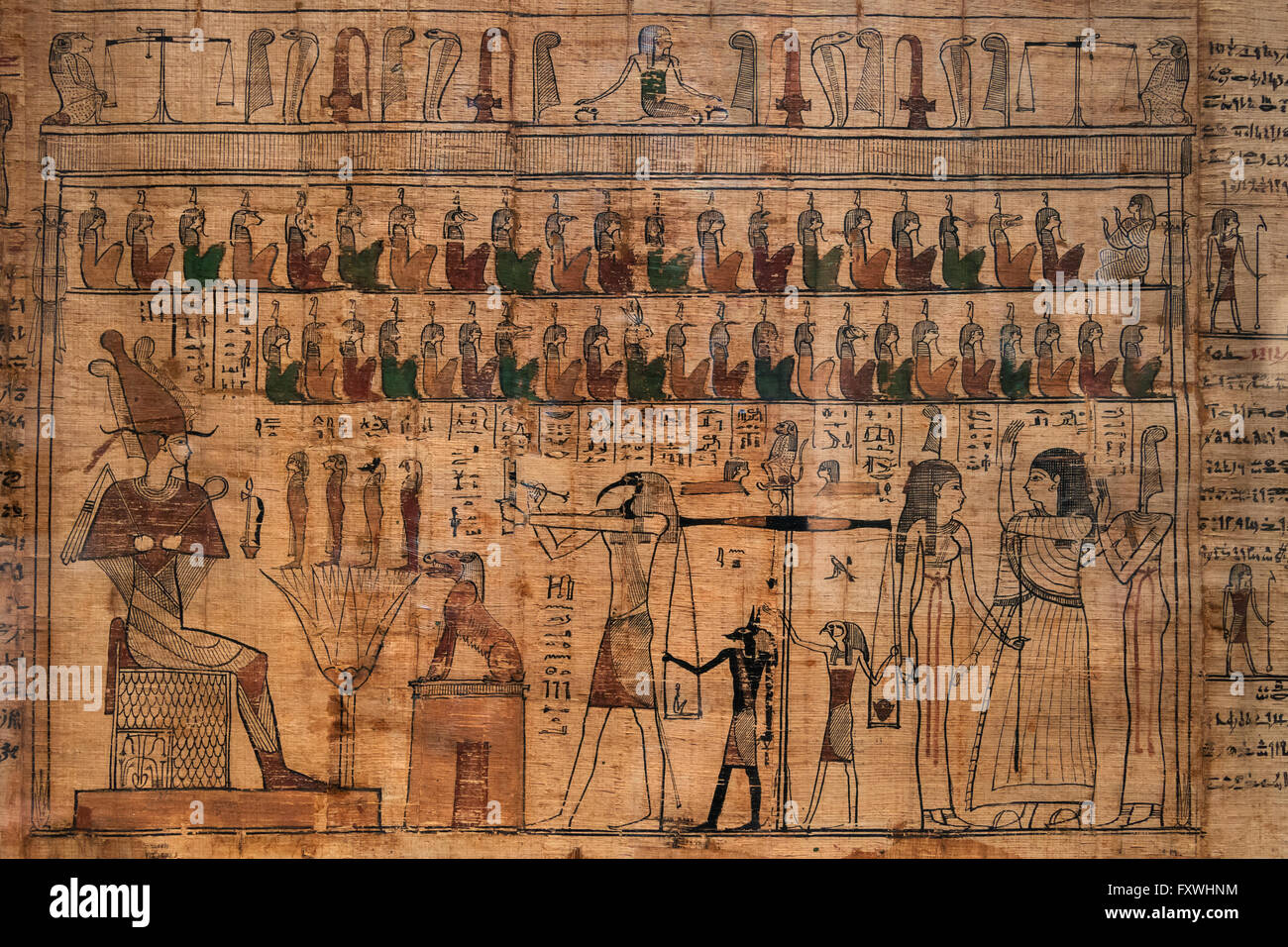 Writing egyptian hieroglyphs papyrus hi-res stock photography and ...