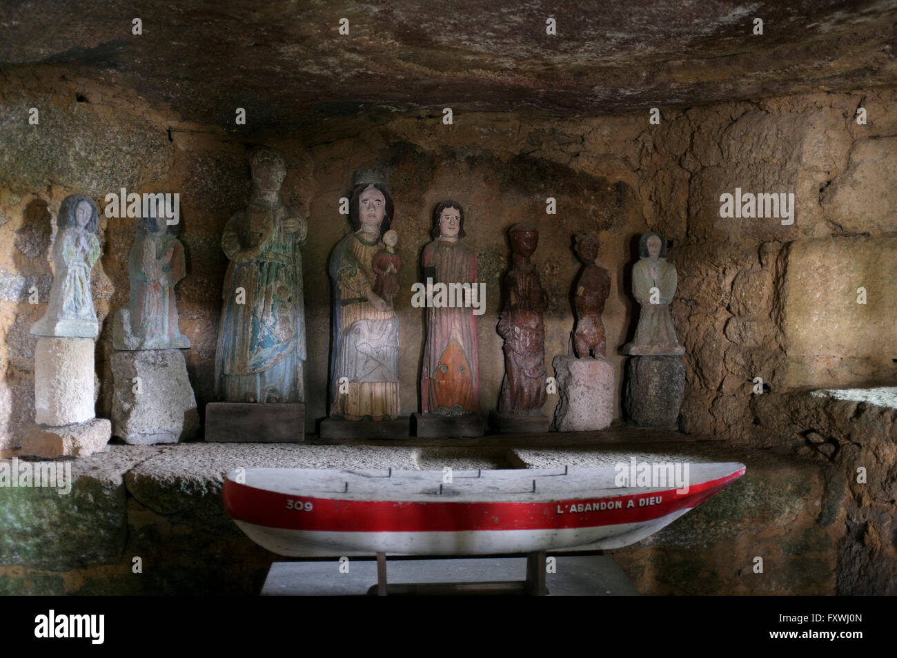 Shrine of the seven sleepers of Ephesus, Sept-Saints, Brittany Stock ...