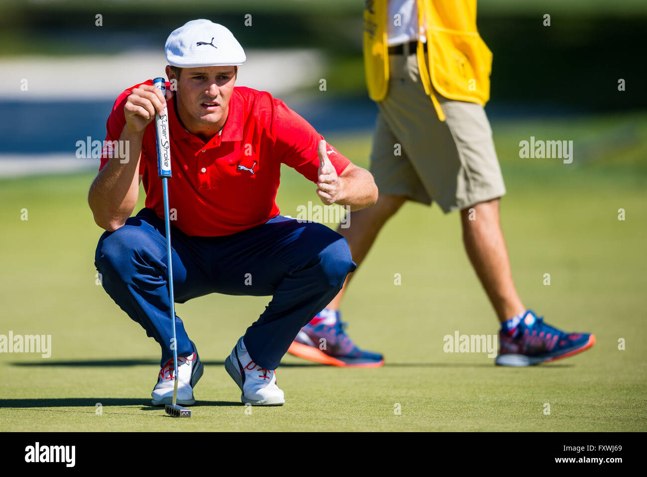Hilton Head, South Carolina, USA. 17th April, 2016. Golfer Bryson ...