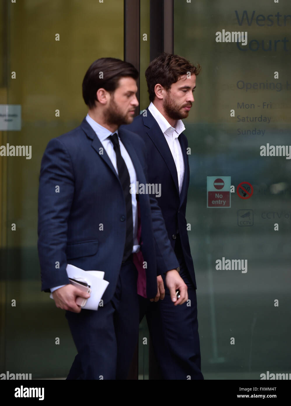 London 18th April 2016 England Rugby star Danny Cipriani leaving ...