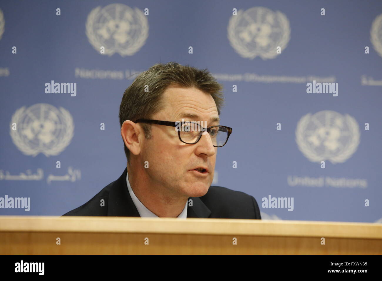 New York City, United States. 18th Apr, 2016. Dan Thomas, head of ...