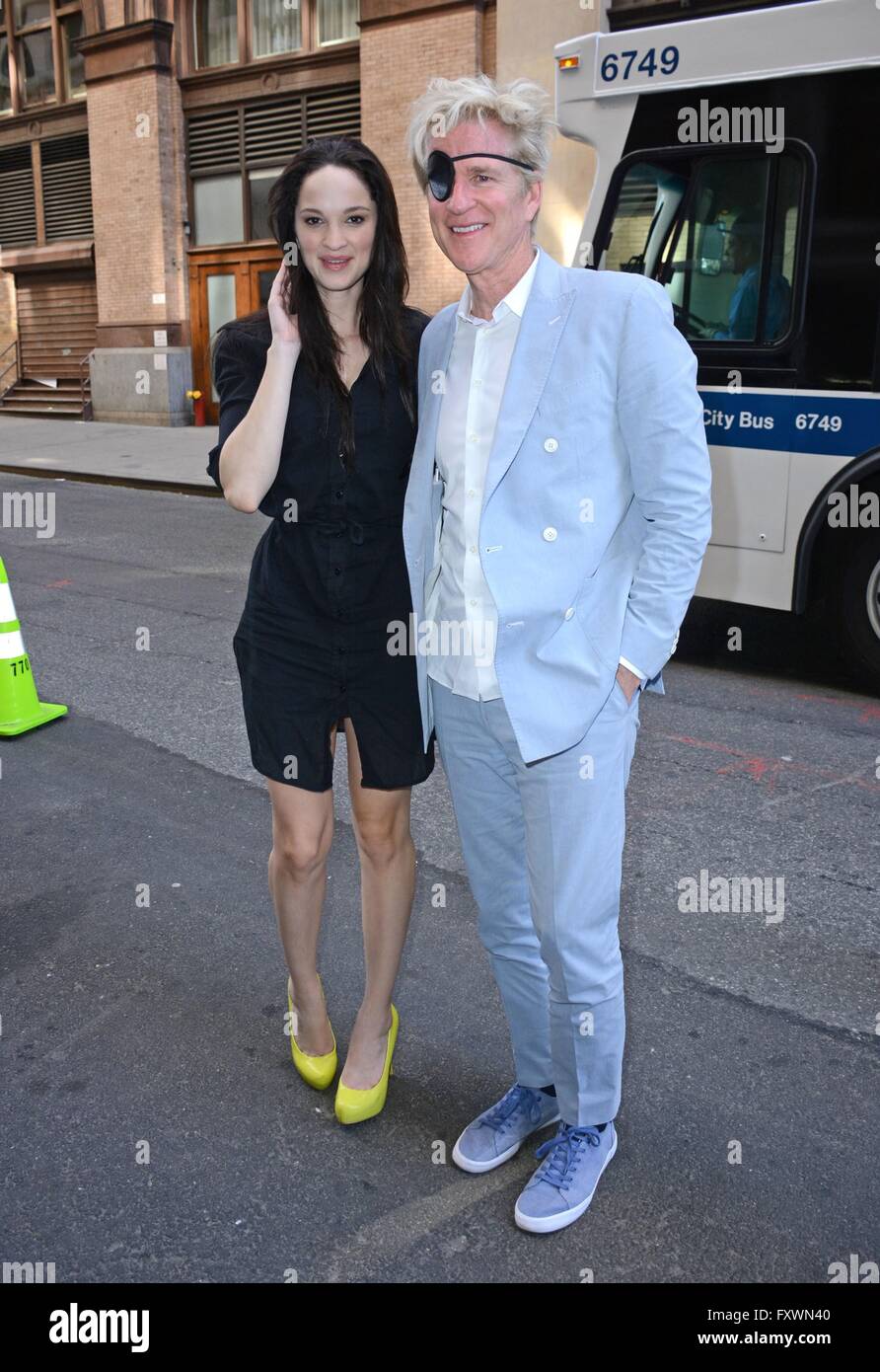 New York, NY, USA. 18th Apr, 2016. Ruby Modine, Matthew Modine out and ...