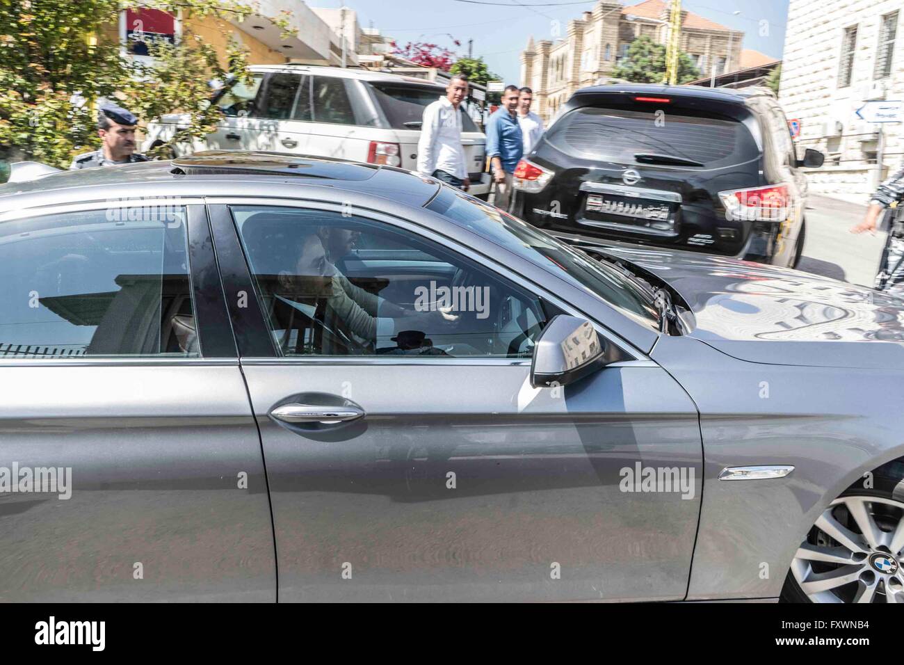 Beirut, Lebanon. 18th Apr, 2016. Judge Rami Abdallah leaving Baabda ...