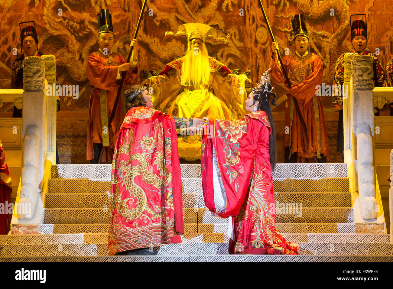 Budapest, Hungary. 18th Apr, 2016. Artists of China's national opera ...