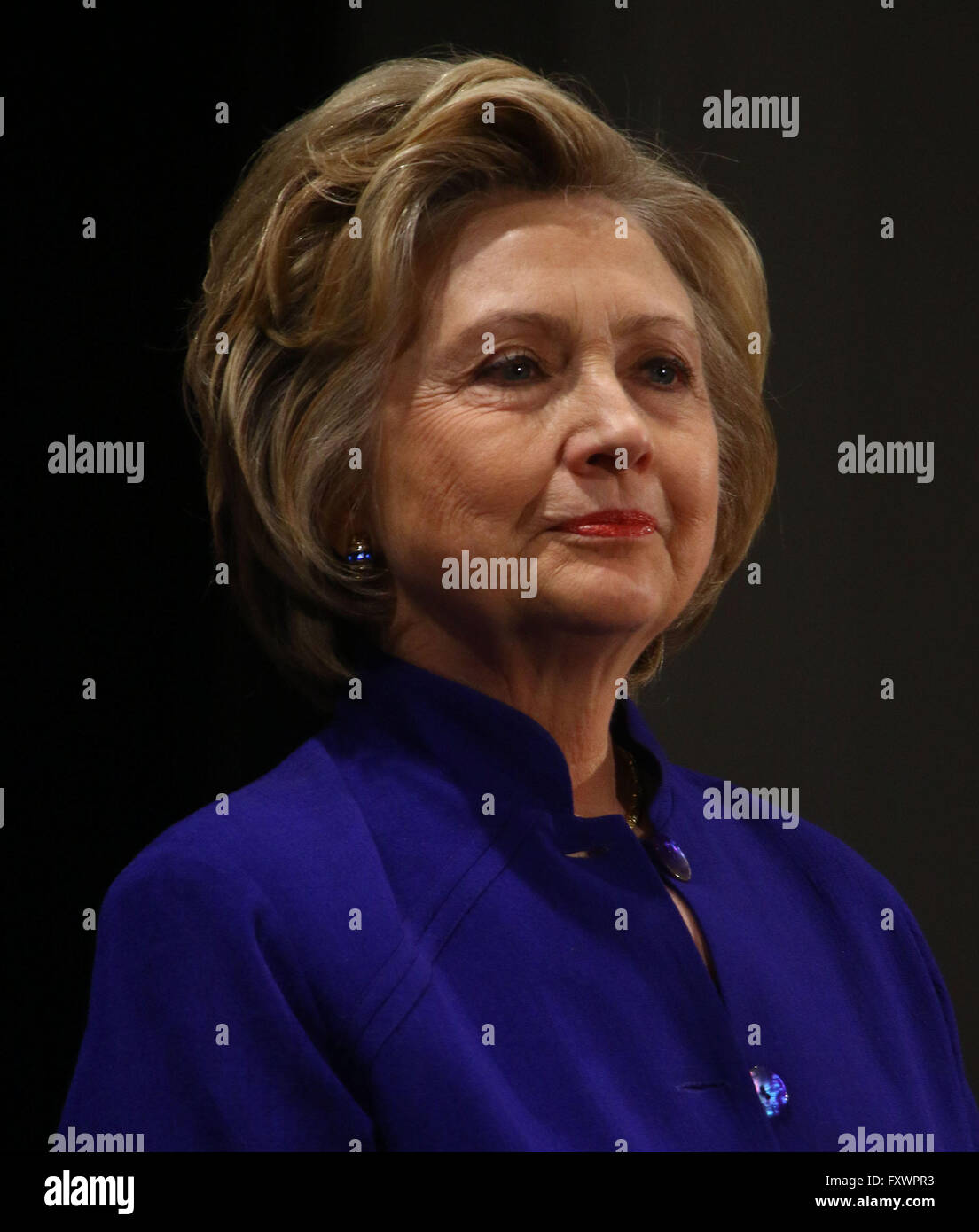 New York, USA. 18th Apr, 2016. Democratic Presidential hopeful HILLARY ...